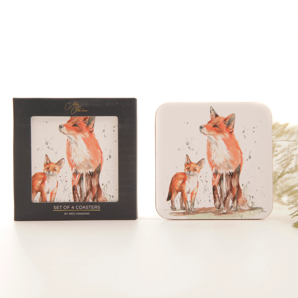 Buy Meg Hawkins 'The Den' Fox & Cub Coasters. Our House Barrie.